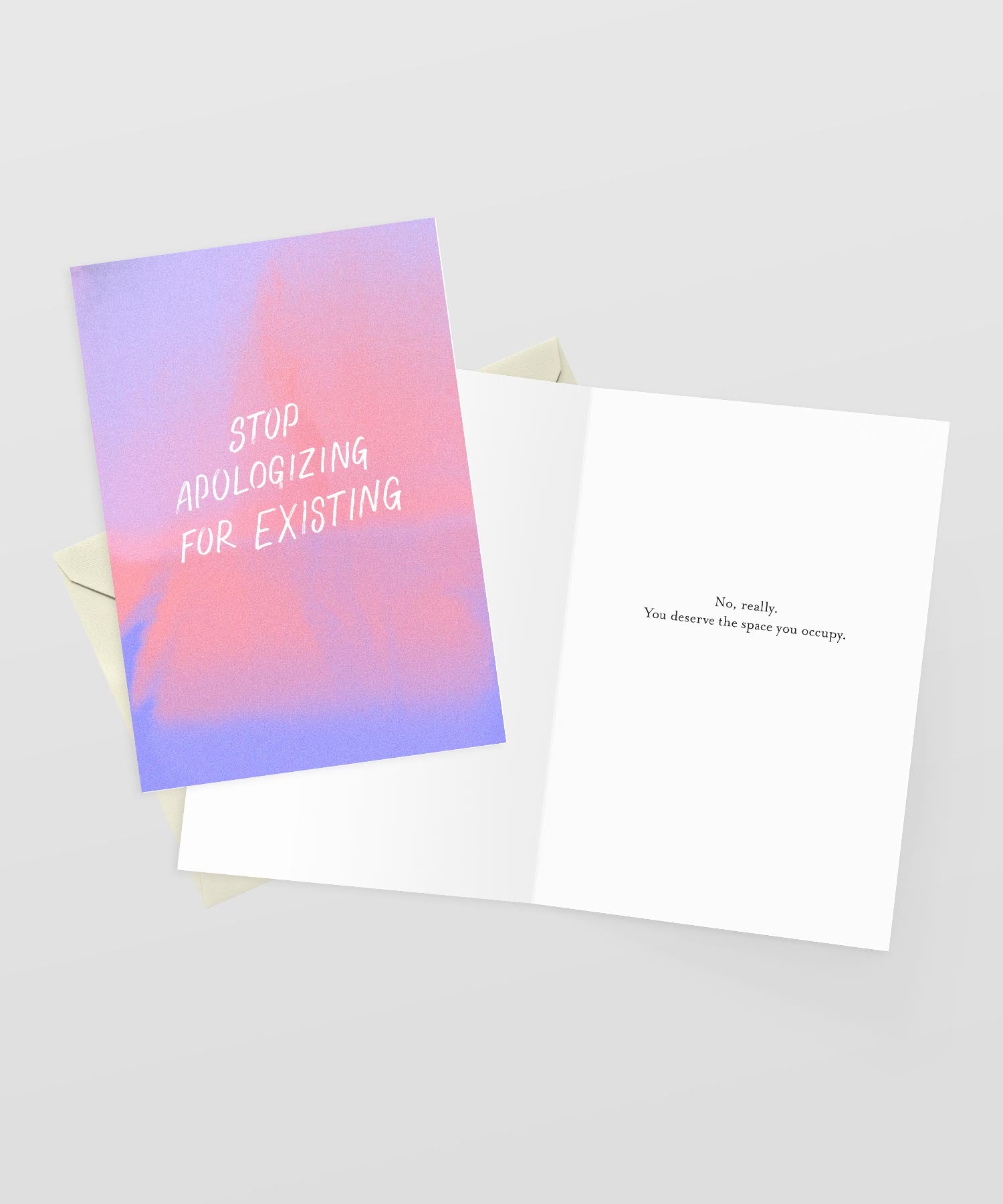 Stop Apologizing Greeting Card – To Write Love on Her Arms.